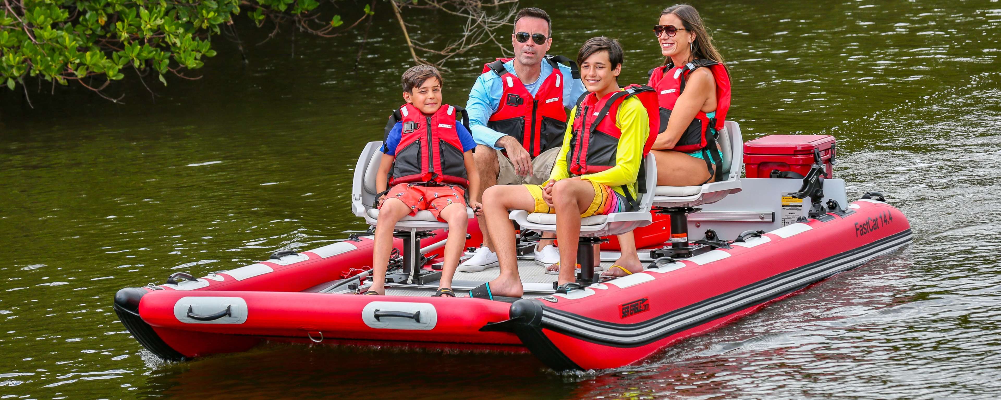 Sea Eagle FastCat14 4 person Inflatable Boat. Package Prices starting ...