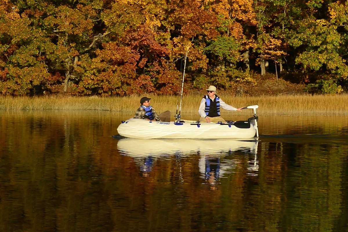 Person Inflatable Pontoon Raft With Motor