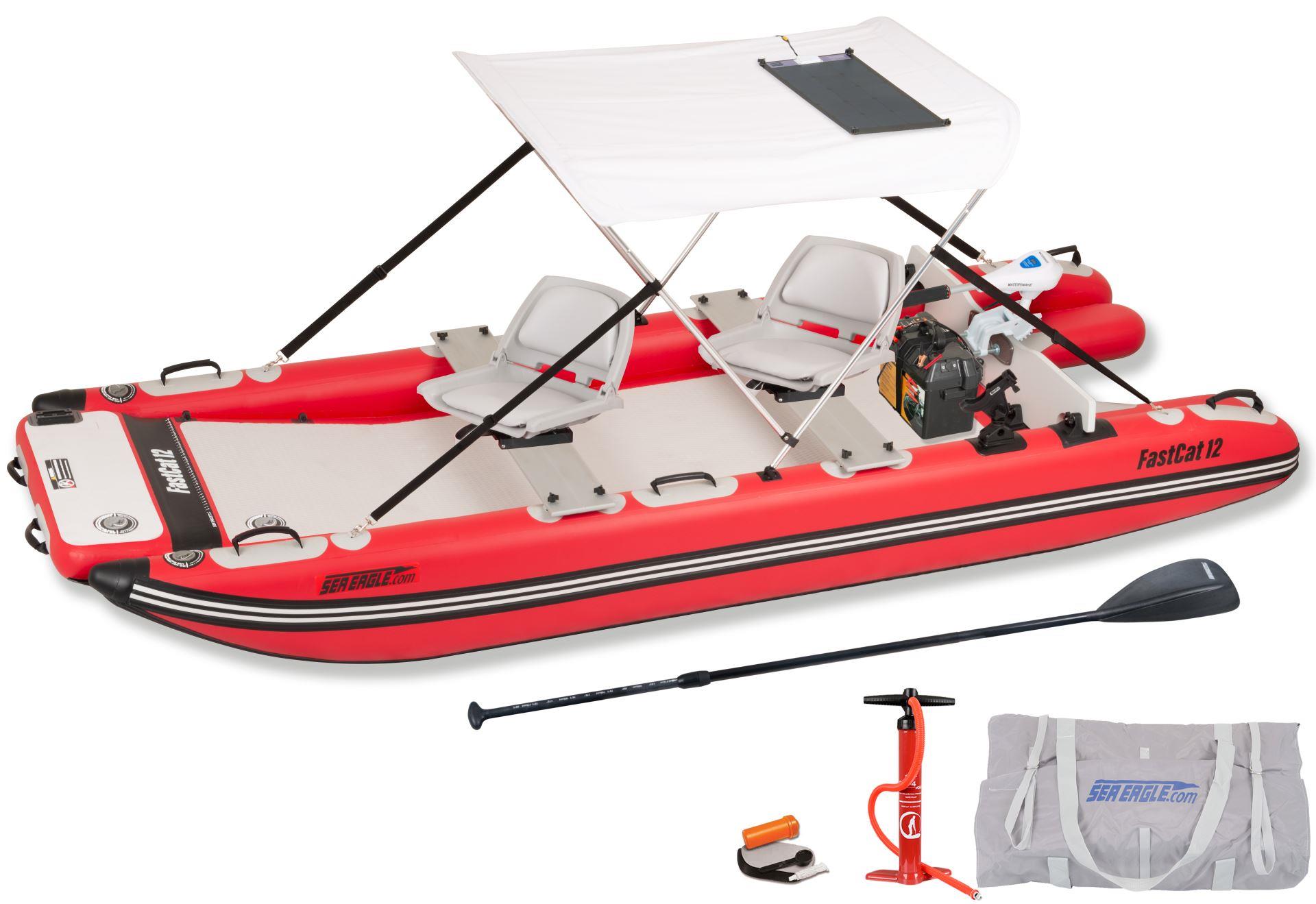 Sea Eagle FastCat12™ Catamaran 2 person Inflatable Boat | 12 ft 9 in ...
